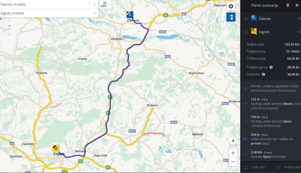 SAZNAJTE NOVE cijene cestarina na interaktivnoj karti - Varazdinski.hr
