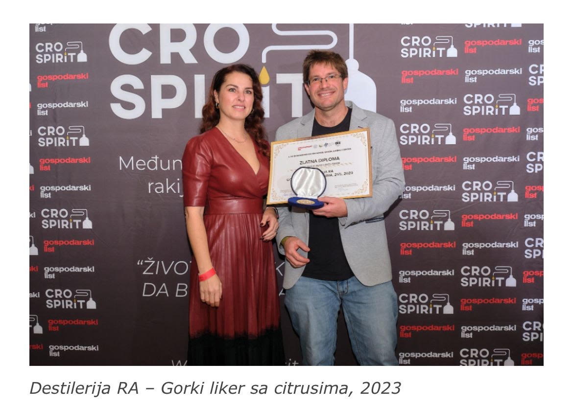 Destilerija Ra iz Majerja nagrađena je zlatnom diplomom na 6 ...